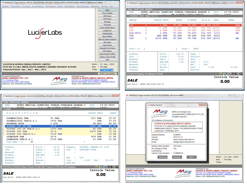 Marg Compusoft Pvt. Ltd. F-11, Roshanara Plaza,, Delhi University, 110007