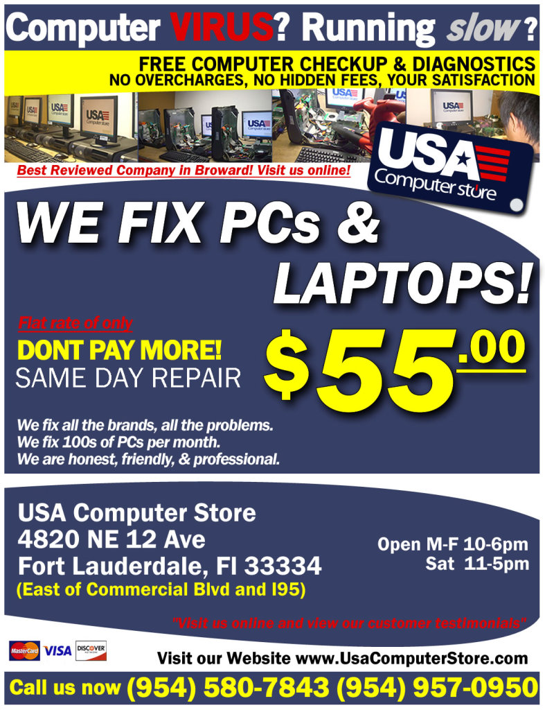 USA Computer Store 4820 ne 12 ave, Fort Lauderdale, FL, 33334