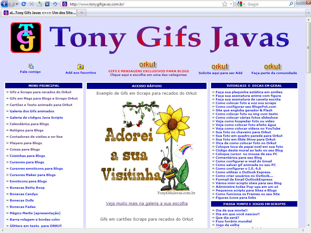Tony Gifs Javas - Gifs animados, Javas Scripts, Utilitarios para Blogs ...
