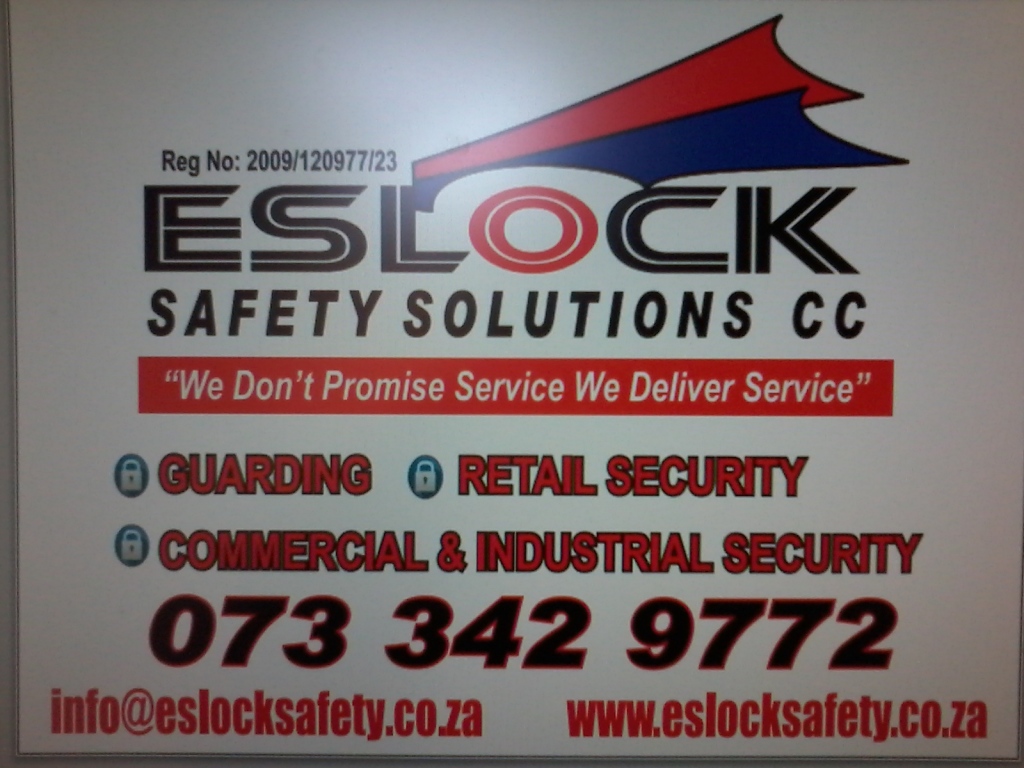 Eslock Safety Solutions cc 11 Maroela Street, Kanonkop, Middelburg, 1055