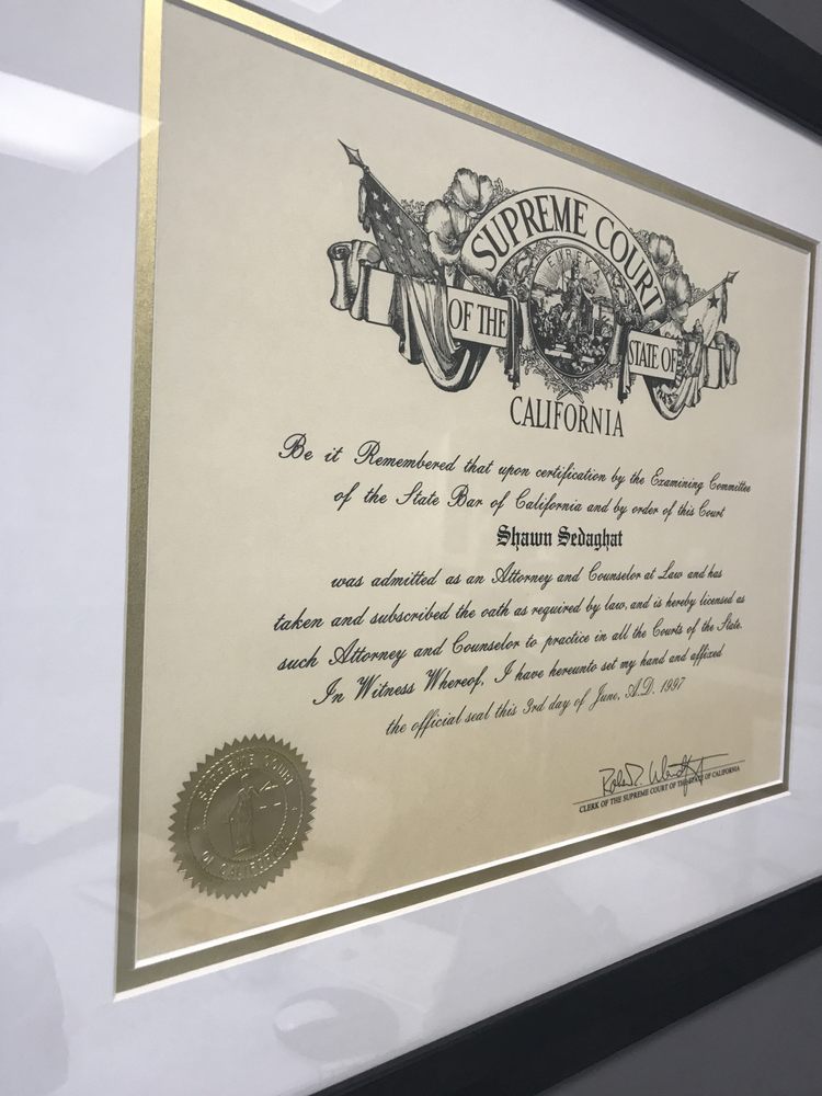 Law Offices of Shawn Sedaghat 300 Spectrum Center Dr #400, Irvine ...